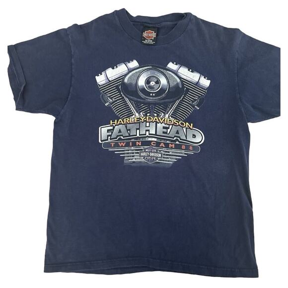 Harley-Davidson | Shirts | Vintage 9s Harley Davidson Tshirt Fathead ...